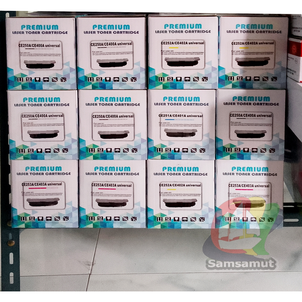 CE250A , CE251A , CE252A , CE253A หมึกพร้อมใช้ for HP Laser | Shopee ...
