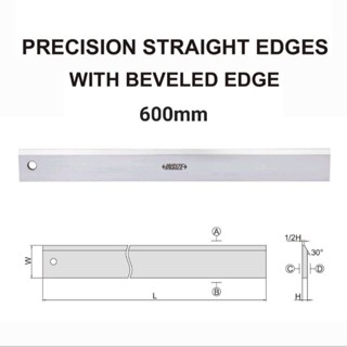 Precision Straight Edge with Beveled Edge 600mm check flatness INSIZE ...