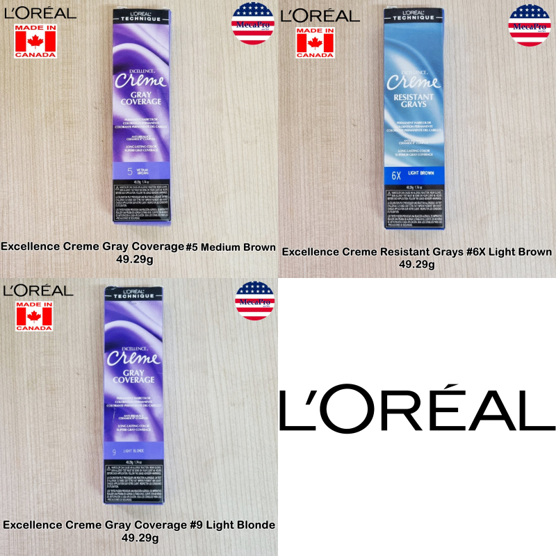 Excellence Creme Gray Coverage Permanent Hair Color 49.29g สีปิดผมขาว ...