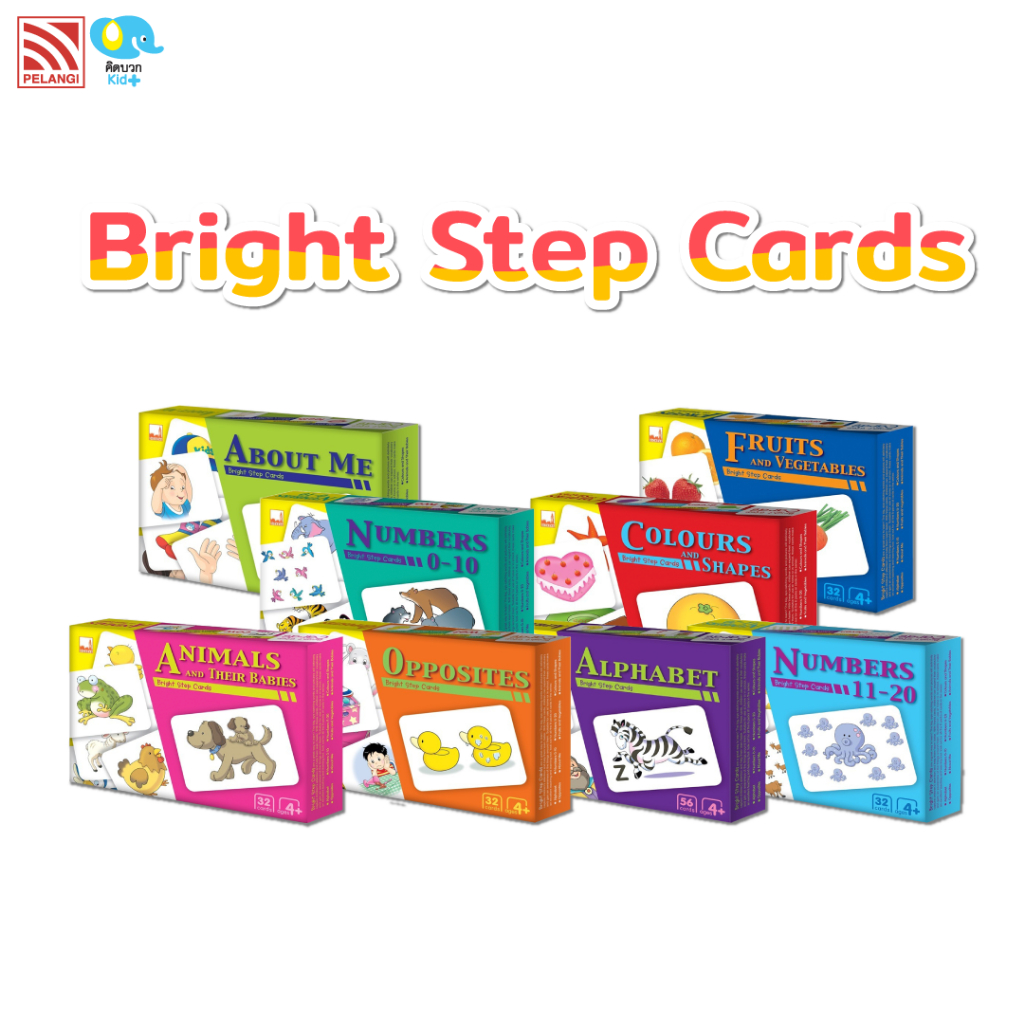 บัตรคำศัพท์ภาษาอังกฤษ Flash Cards BRIGHT STEP CARDS Pelangithai ...