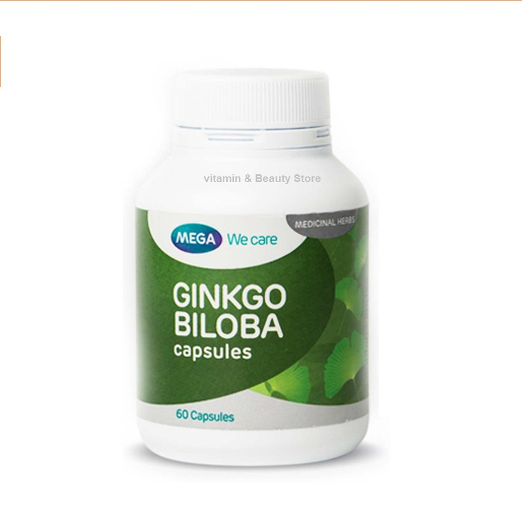Mega Ginkgo biloba 40 mg 60เม็ด เมก้า วี แคร์ กิงโกะ สารสกัดใบแปะก๊วย ...