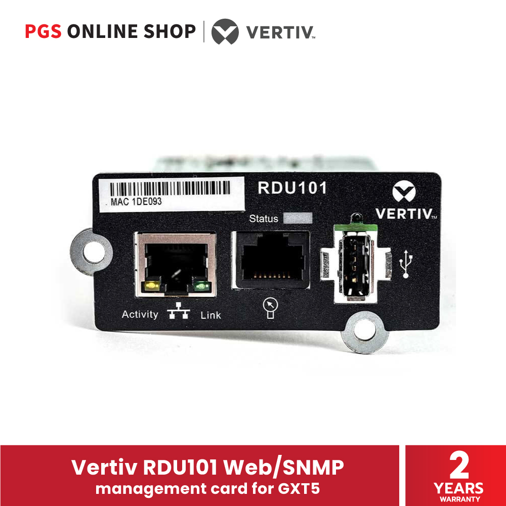 Vertiv RDU101 Web/SNMP management card การ์ด RDU101 สำหรับเครื่องสำรอง ...