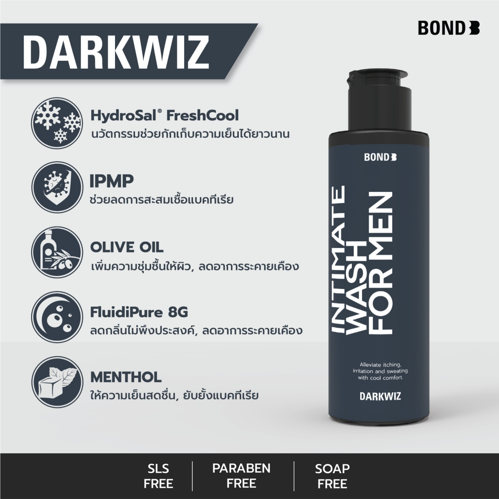 [ Bond รุ่นใหม่ล่าสุด ] สูตรอุ่น/เย็น/อ่อนโยน Bond Wash 45 ml. / 130 ml ...