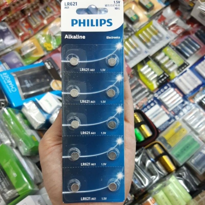 ถ่าน Philips LR621, AG1 1.5V Alkaline Battery ของใหม่ ของแท้ | Shopee ...
