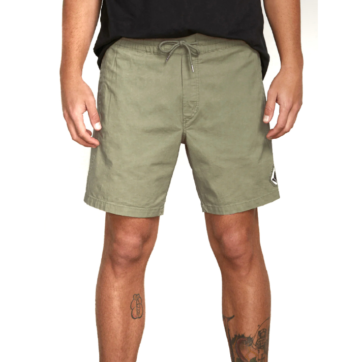 VOLCOM กางเกง AUS Sickly Stone Short Army Green Combo การันตีของเเท้ ...