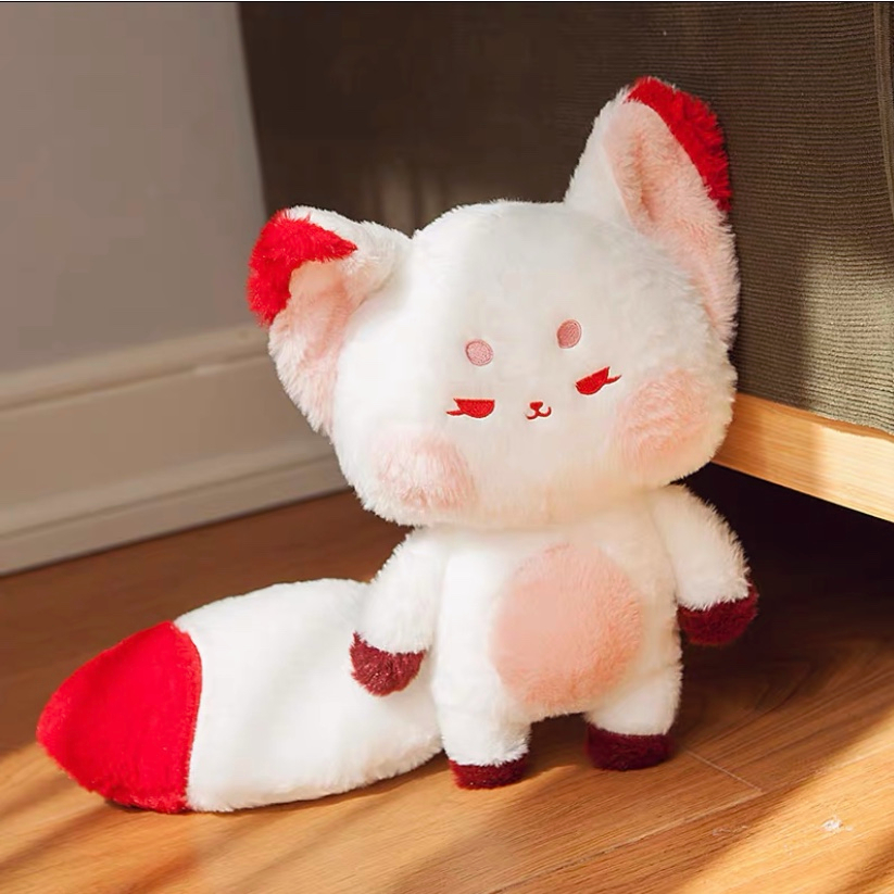 Ohiona. ตุ๊กตาสุนัขจิ้งจอก ของเล่นตุ๊กตาจิ้งจอก น่ารัก ผ้ากํามะหยี่ ...