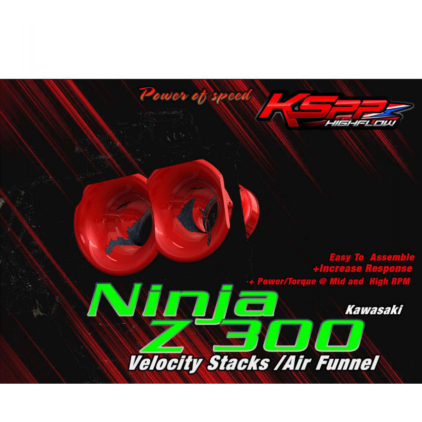 Ninja300 Z300 ปากแตร Velocity stack Ninja300 Z300 AirFunnel Ninja300 ...