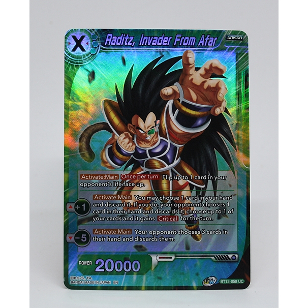 การ์ดดราก้อนบอล Dragon Ball Super Card [BT12-058 UC] Raditz, Invader From Afar | Shopee Thailand