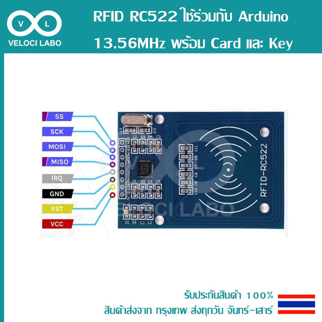 RFID MFRC-522 RC522 ใช้ร่วมกับ Arduino 13.56MHz พร้อม Card และ Key ...