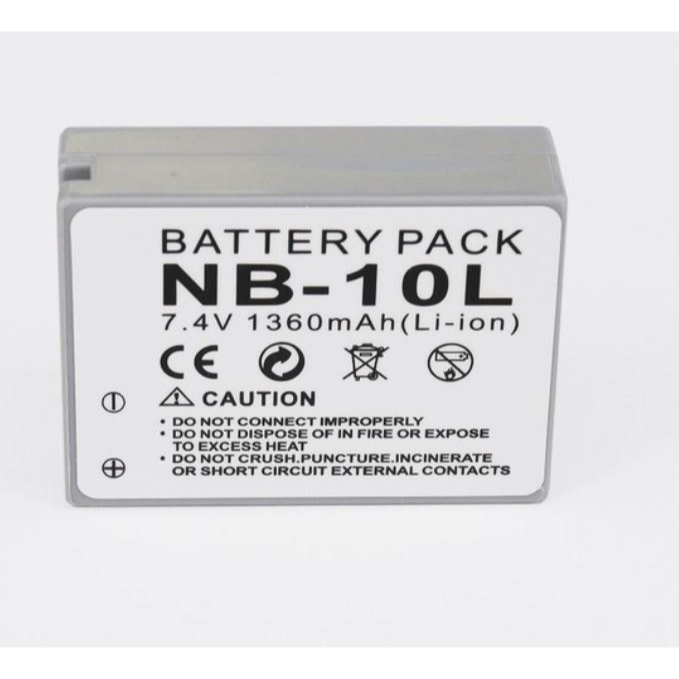 แบตกล้อง CANON NB-10L 1Pcs 1200mAh NB-10L NB10L NB 10L Replacement ...