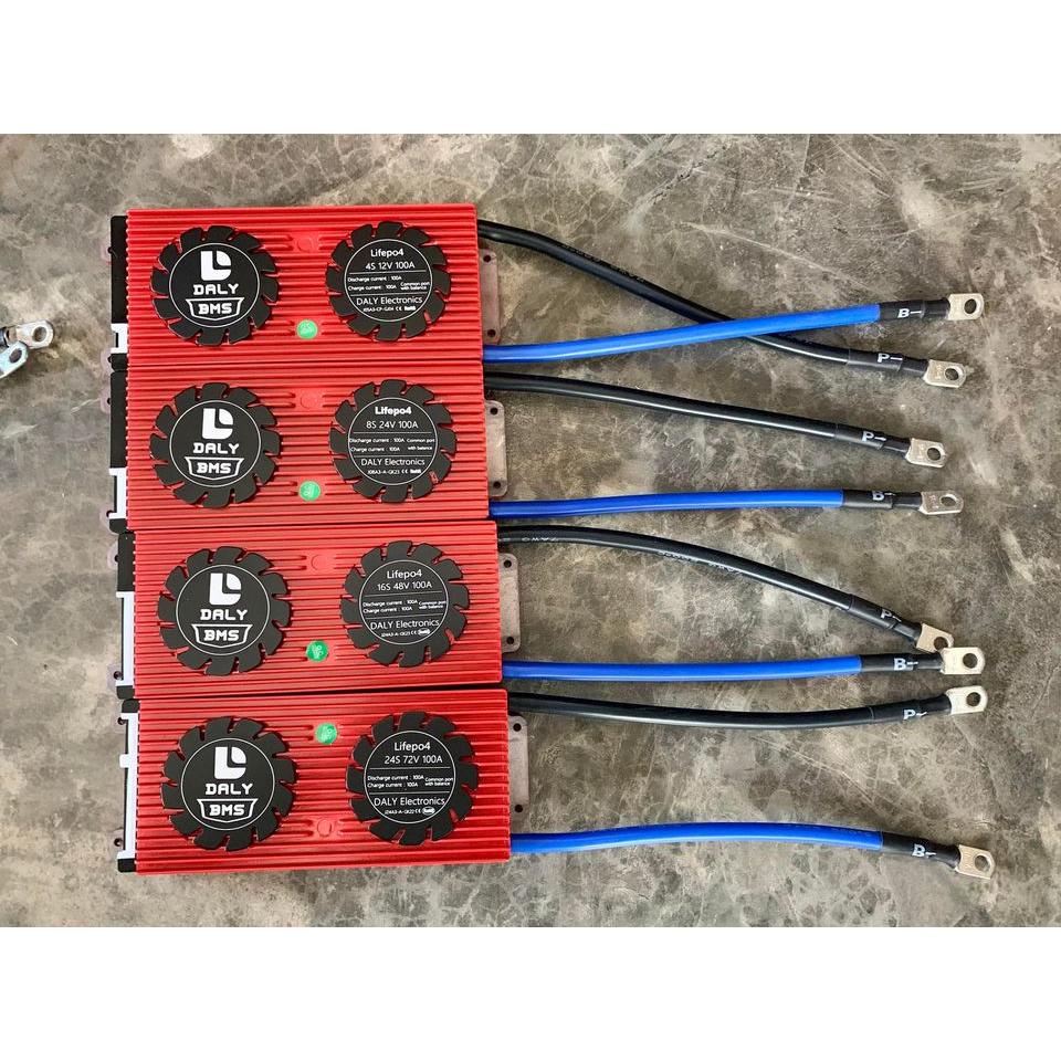 BMS Daly 100A/100A LiFePo4 NMC Li-on 100A / 4s 7s 8s 12s 14s 16s 20s 24s 12v 24v 36v 48v 60v 72v ...