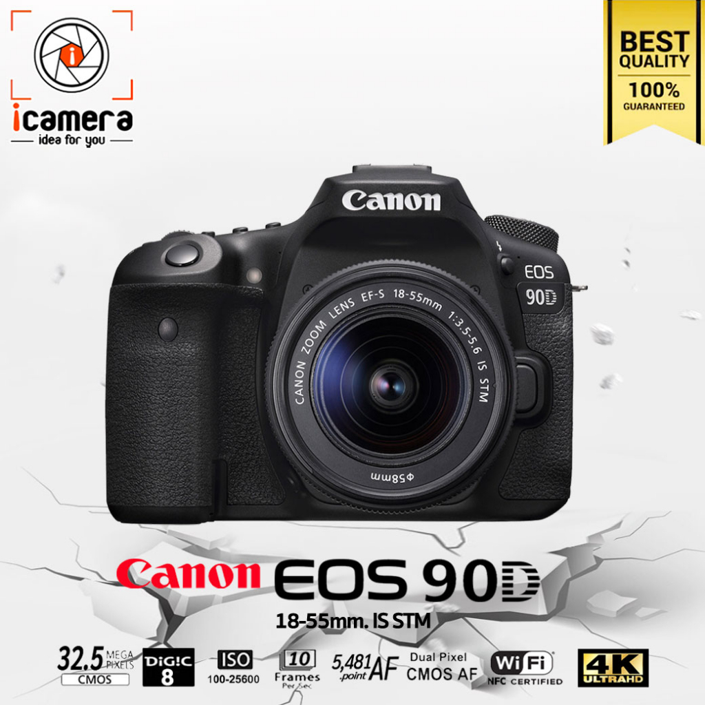 Canon Camera EOS 90D Kit 18-55 mm.IS STM - รับประกันร้าน icamera 1ปี ...