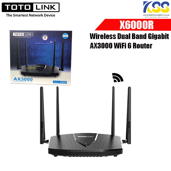 TOTOLINK AX3000 Wireless Dual-Band Gigabit Wi-Fi 6 Router รุ่น X6000R ...