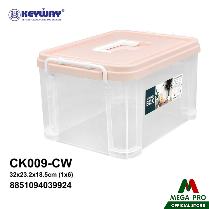 Megapro - Keyway กล่องอเนกประสงค์ No.CK009-CW กล่องใส่ของมีหูหิ้ว มีตัวล็อค | Shopee Thailand