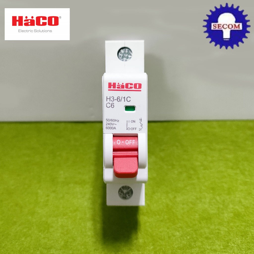 ลูกเซอร์กิต Haco H3-06/1C 1P 6A 6KA ของแท้เป็นตัวแทนจำหน่าย | Shopee Thailand