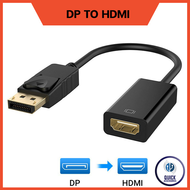สายแปลง DP To HDMI Adapter Display Port To HDMI Converter Male To ...