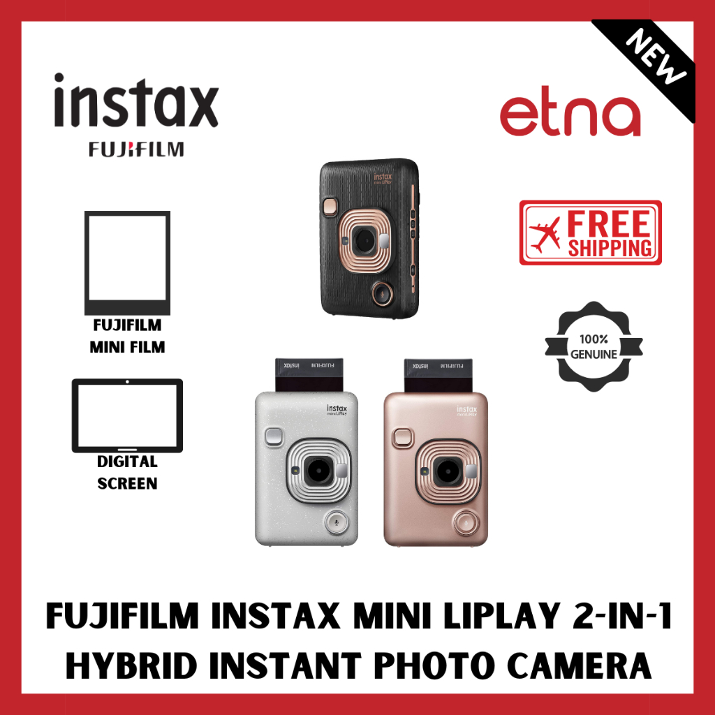 FujiFilm instax Mini LiPlay 2-in-1 Hybrid Instant Photo Camera | Shopee ...