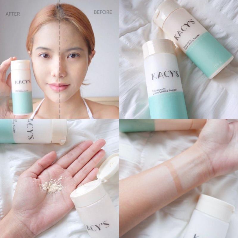 แป้งฝุ่นหน้าเนียน แป้งฝุ่นโปร่งแสงเคซิส KACY'S คุมมันกันเหงื่อ | Shopee Thailand