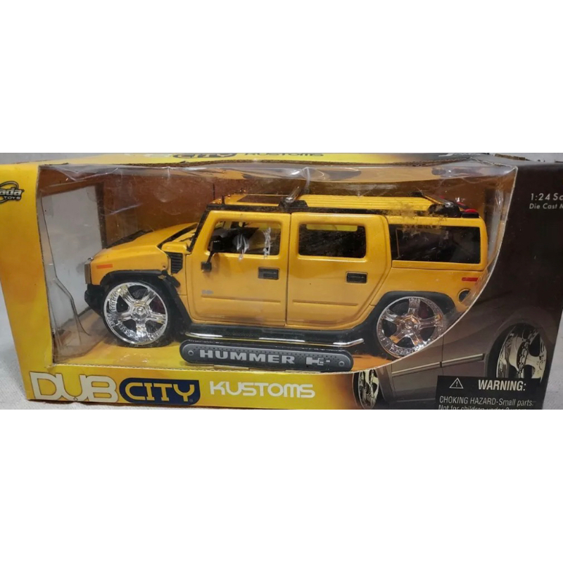 Jada Toys Dub City 1:24 Scale Die Cast Yellow Hummer H2 (A8) | Shopee ...