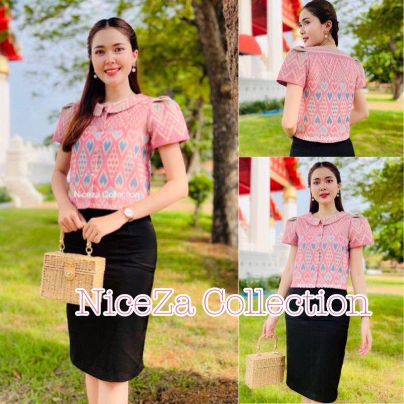 Z09(S M L))เสื้อผ้ามัดหมี่ เสื้อพื้นเมือง อัดกาว ผ้าทอ ทรงสวย งานน่ารัก ...