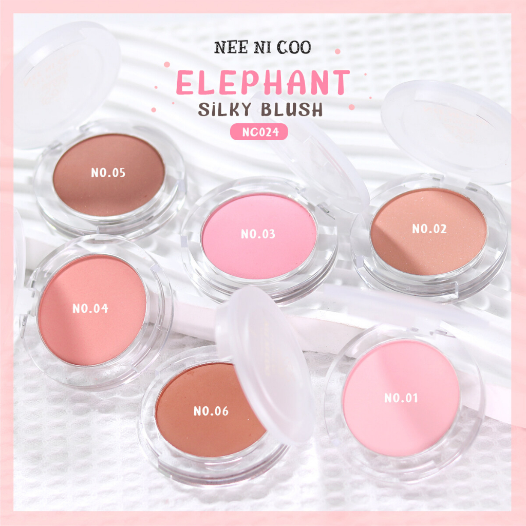 ปัดแก้ม บลัชออน นีคาร่า นีนีคู NEE CARA NEE NI COO ELEPHANT SILKY BLUSH NC 024 | Shopee Thailand