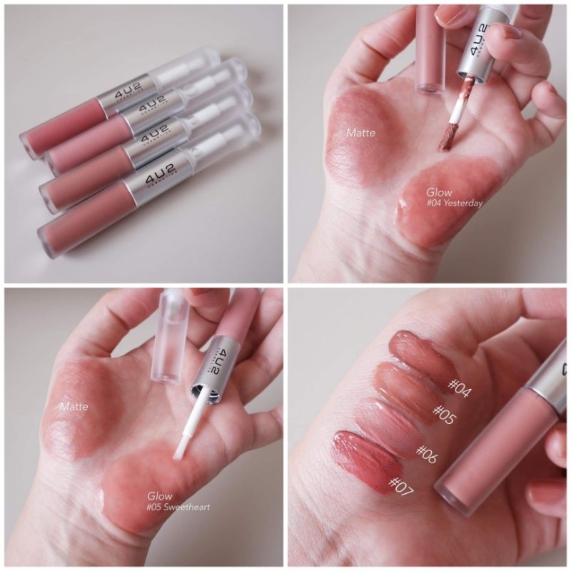 ลิปรุ่นใหม่ 4U2 ใครชอบสีนู๊ด แนะนำ 4 สีนี้เลย เป็นลิป 2 หัว ทาได้ทั้ง ...