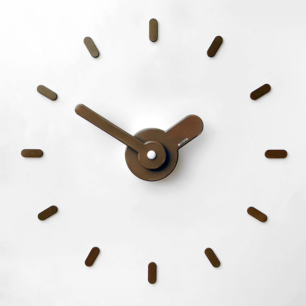 On-Time wall clock นาฬิกาติดผนัง ไม่เจาะผนัง v1m สีน้ำตาล brown ขนาด ...