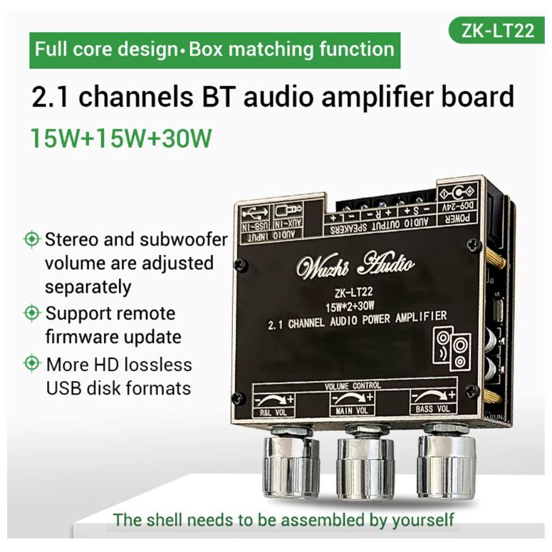 ZK-LT22 2.1 15W*2+30W+App TWS BT 5.1 AMP แท้จากค่าย Wuzhi (gem2.1 tb21 ...