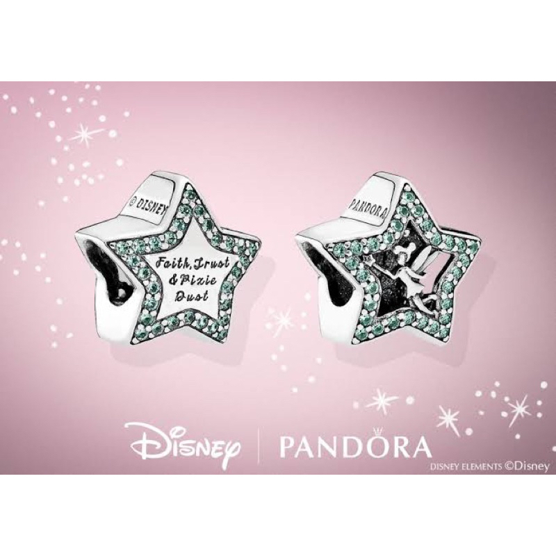 (พร้อมส่ง)*หายาก,เลิกผลิต ชาร์มดาวทิงเกอเบล Pandora Disney Peter Pan ...