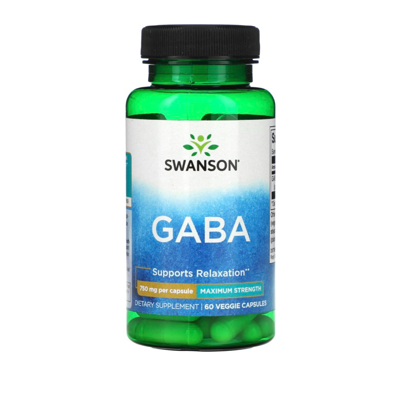 Gaba Maximum Strength 750 mg 60 veggie capsules กาบา สุขภาพการนอน สมอง ระบบประสาท | Shopee Thailand