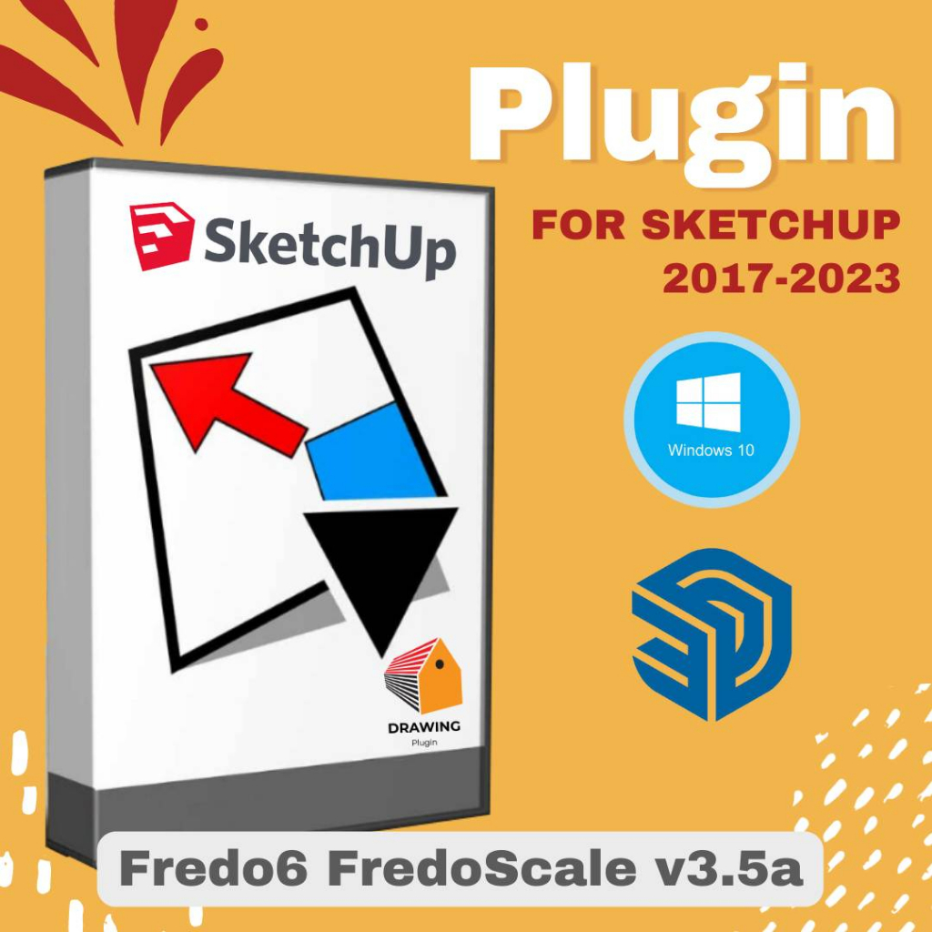 [E53] Fredo6 FredoScale.v3.5a ( ปลั๊กอิน Scale ) | Plugin for Sketchup ...