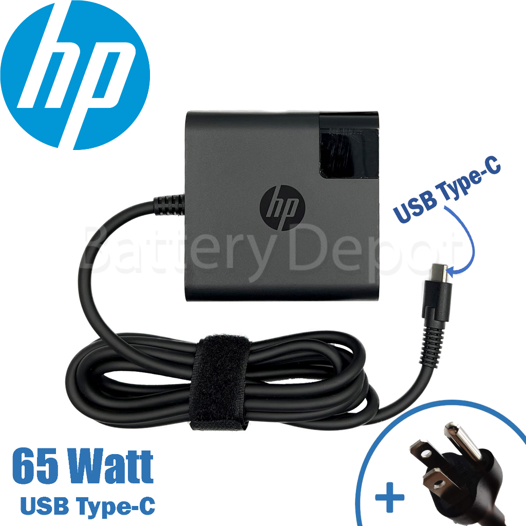 รุ่นใหม่ HP Adapter ของแท้ HP 20V/3.25A 65W หัว Jack USB Type-C สาย ...