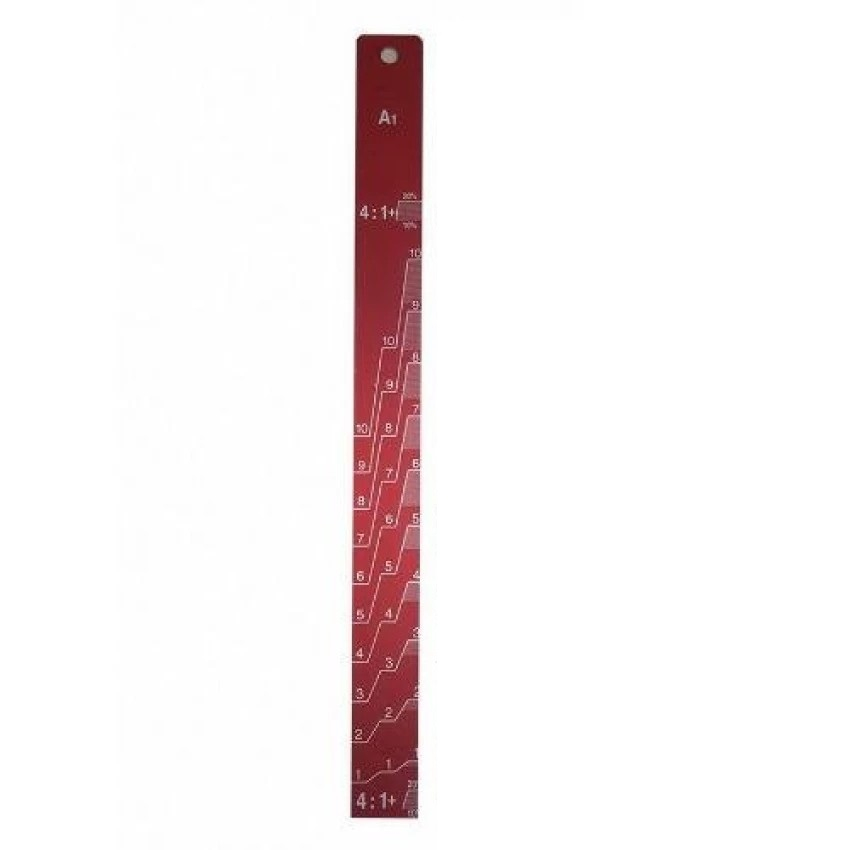 ไม้บรรทัดผสมสี 2:1 & 4:1 (1อัน) Aluminum Paint Mixing Ruler Stick ...