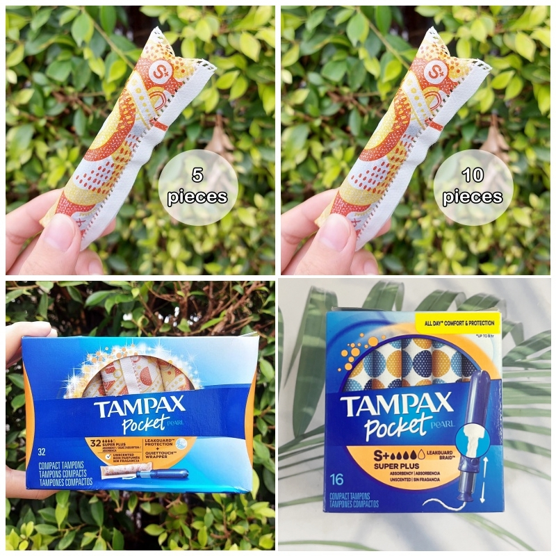 (Tampax®) Pocket Pearl Super+ Plastic Tampons 5, 10, 16, 32 Count ...