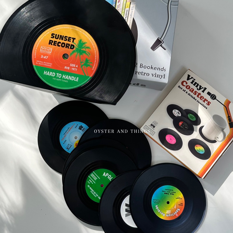 Vinyl Coaster set 6 pcs. | ที่รองแก้วไวนิลเซต 6 ชิ้น | Oyster and ...