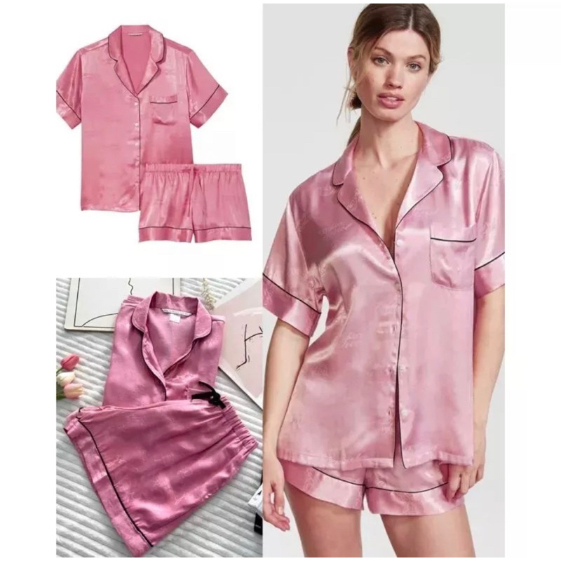 ️PRE - ORDER Victoria’s Secret Satin Short Pyjamas Set | Shopee Thailand