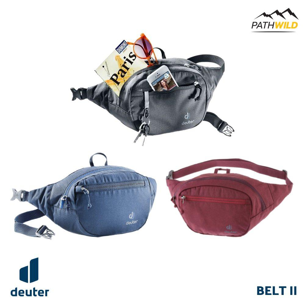 กระเป๋าคาดเอว DEUTER BELT II สำหรับการเดินทาง ขนาดกะทัดรัด เนื้อผ้า 210D PA Ripstop ทนทานต่อการ ...