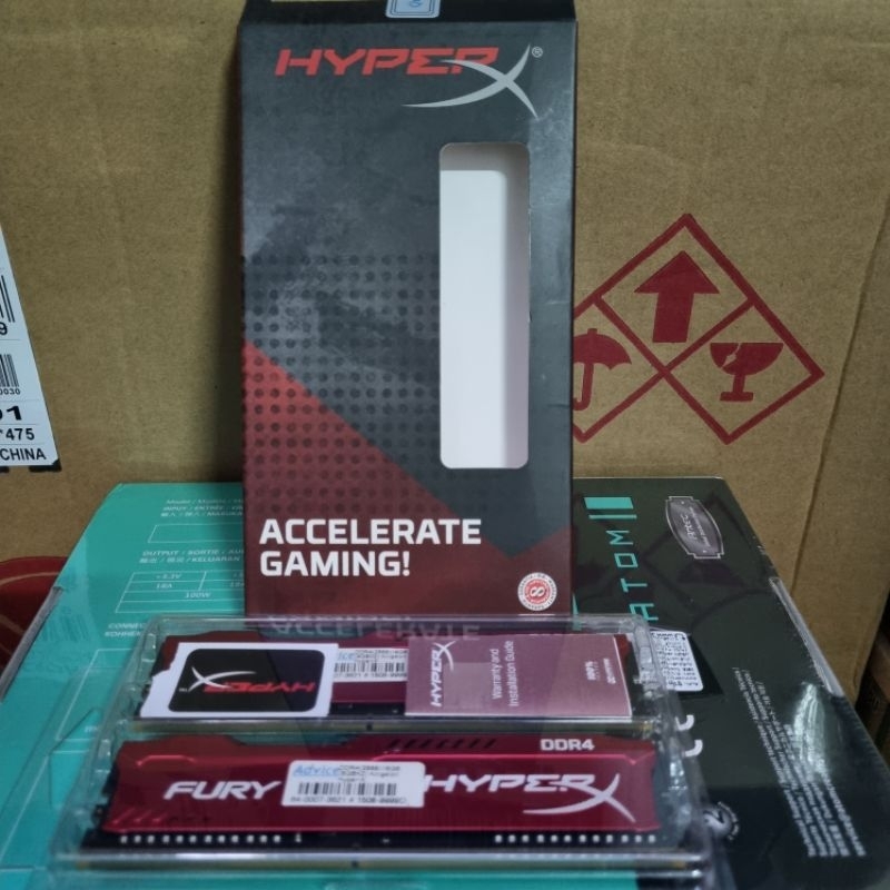 แรมพีซี DDR4 RAM KINGSTON HYPERX FURY 16GB (8x2) BUS 2666 มือ2 ครบกล่อง | Shopee Thailand