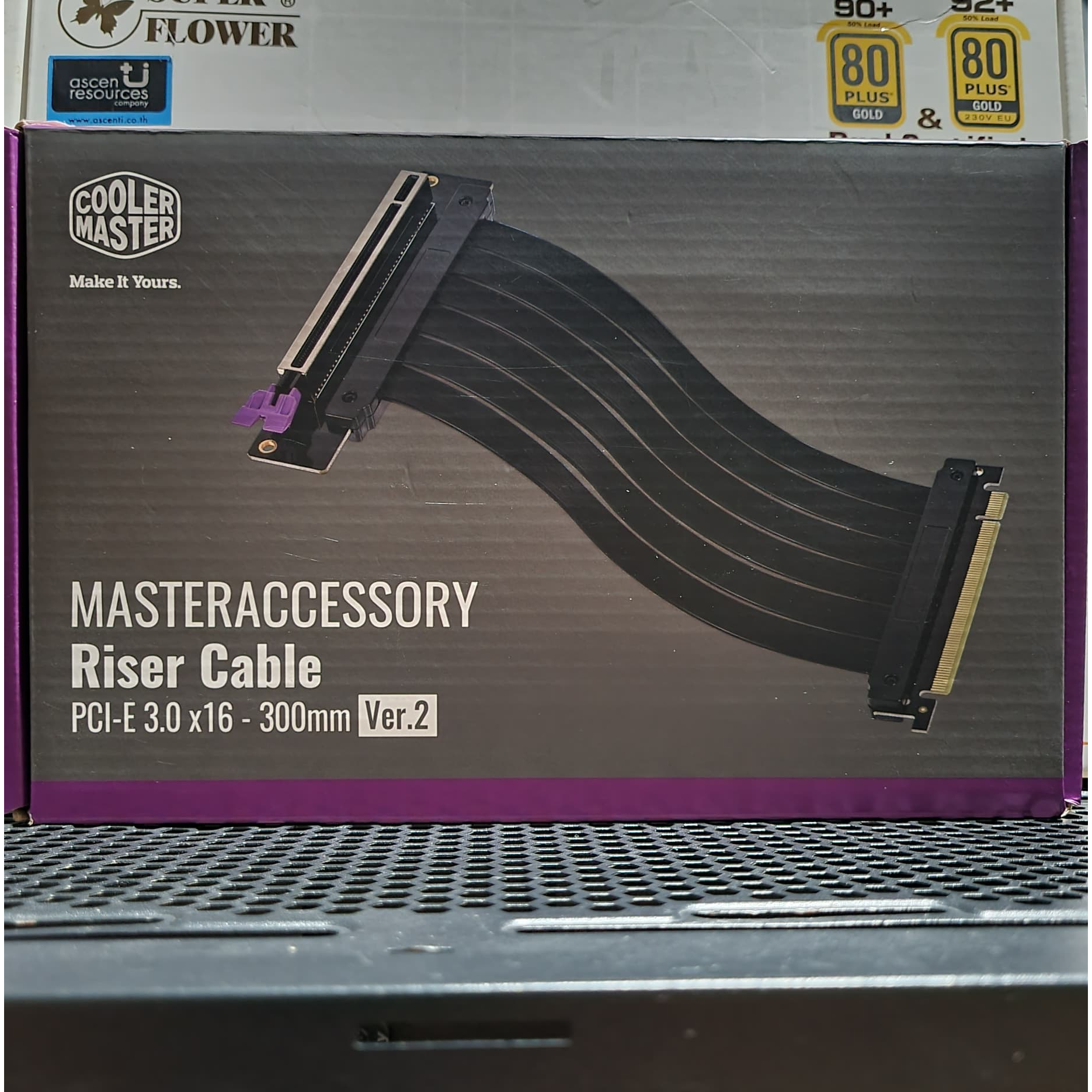 COOLER MASTER RISER CABLE PCI-E 3.0 X16 - 300MM (สายต่อการ์ดจอจากเมน ...