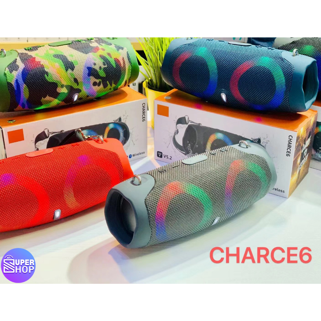 ลำโพงบลูทูธ รุ่น Charce 6 พร้อมระบบไฟ LED เสียงดี เบสแน่น ดังกระหึ่ม ...
