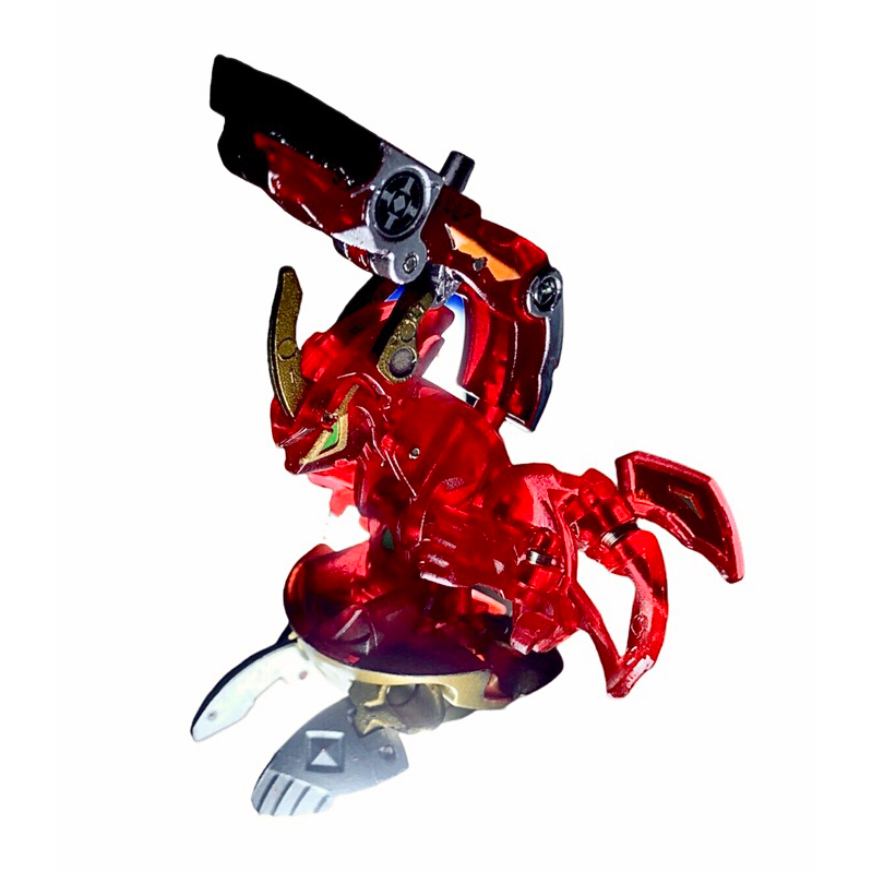 Bakugan Translucent Pyrus Titanium Dragonoid Mechtanium Surge (Original ...