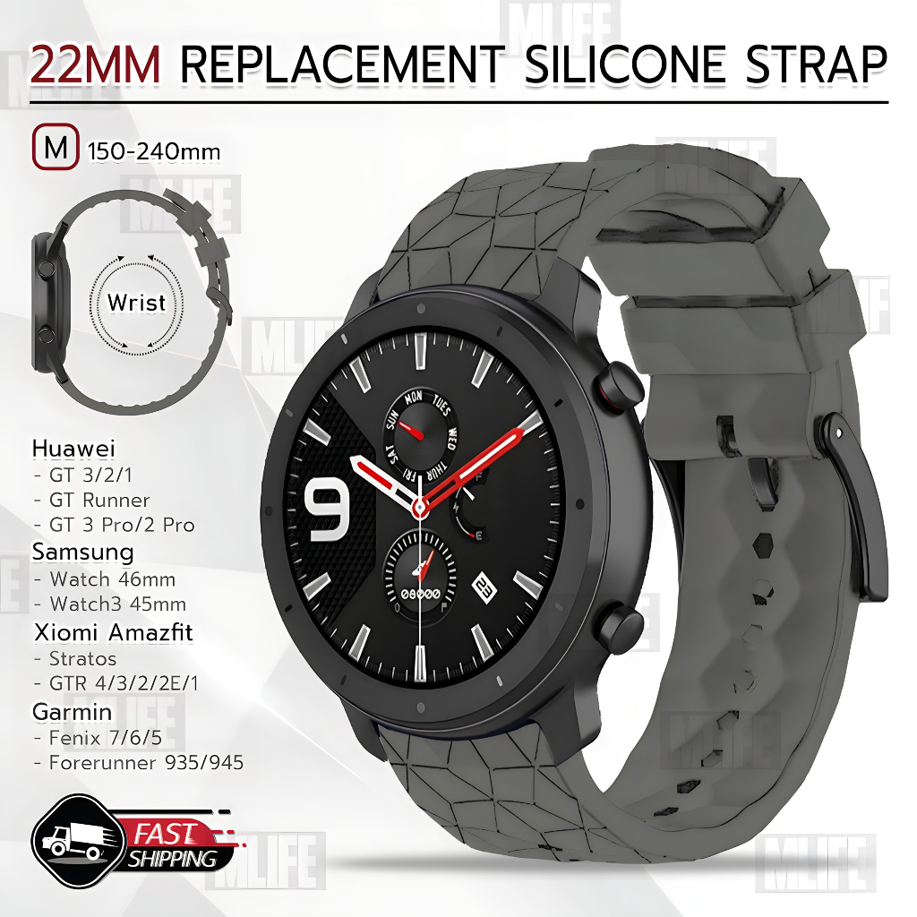สายนาฬิกา 22 มม. Huawei GT 3 2 1 GT2e GT2 Pro / Garmin Instinct 2 1 ...