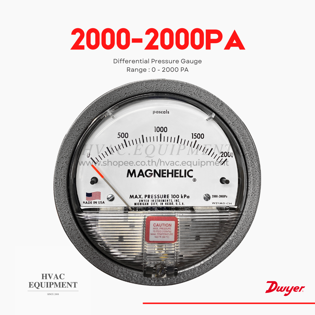 Series 2000 "Dwyer" MAGNEHELIC® Differential Pressure Gauges หน่วย Pascals | Shopee Thailand