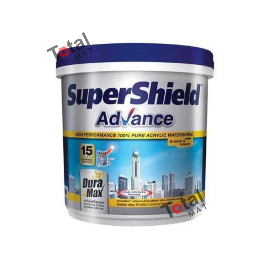 TOA Supershield Sheen Base A สีทีโอเอ ซุปเปอร์ชิลด์ ชนิดเนียน สีขาว ถัง ...