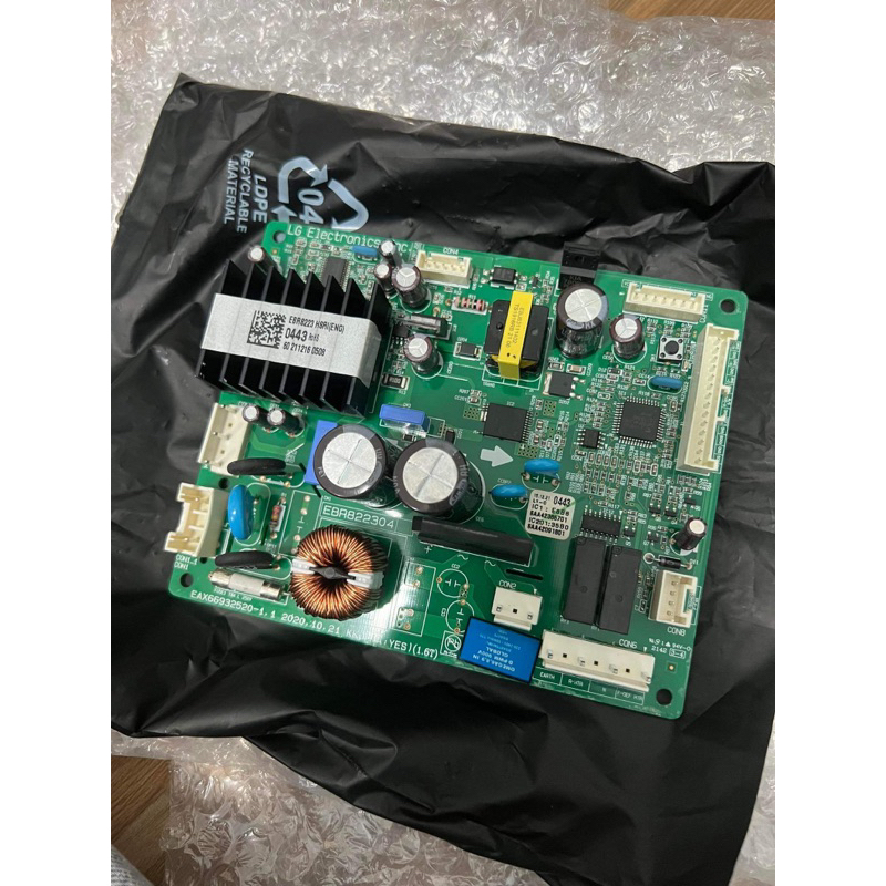 บอร์ดตู้เย็นLG inverter มือ2 รหัส EBR 8223 0443 ใช้กับคอม075 | Shopee ...