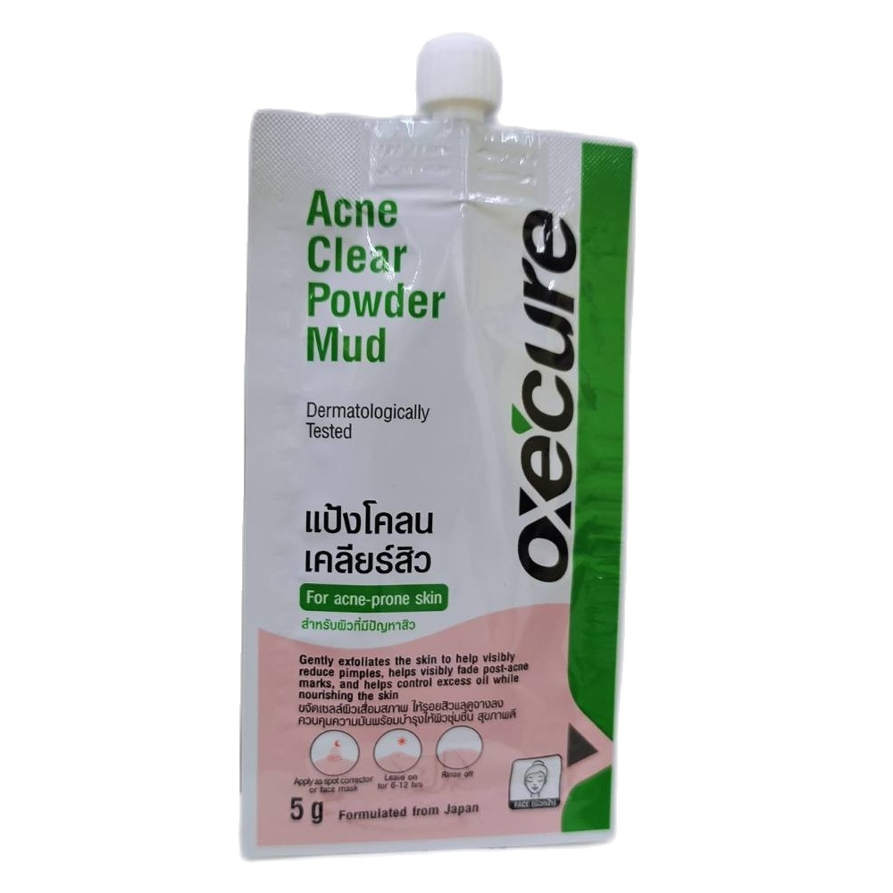 Oxe cure Acne Clear Powder Mud 5g.อ๊อกซิเคียว แอคเน่ เคลียร์ พาวเดอร์ ...