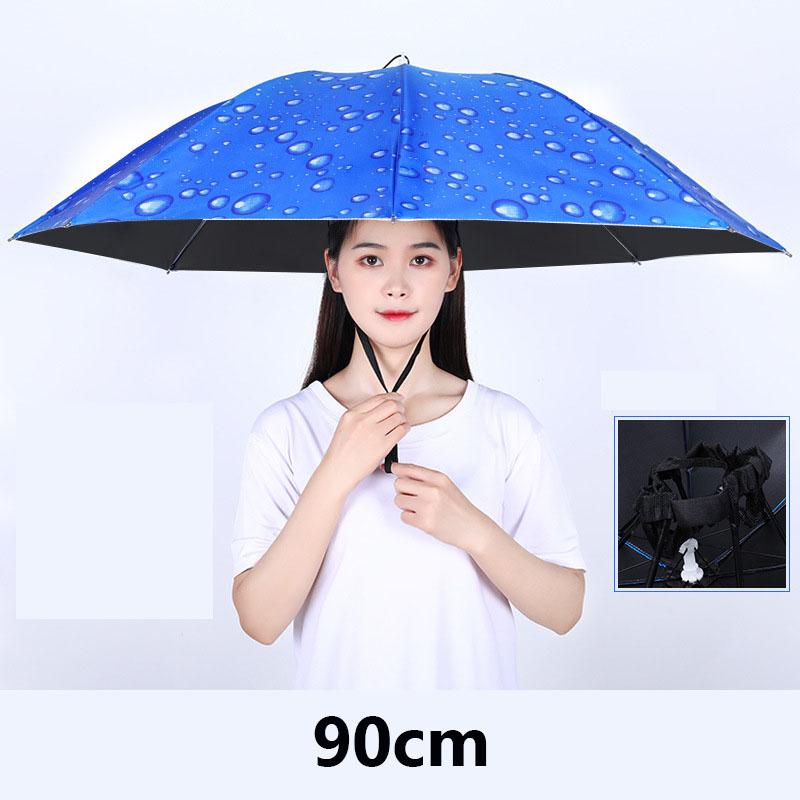หมวกร่ม 2 ชั้น ป้องกันรังสียูวี ขนาด 77cm 90cm 95cm สำหรับตั้งแคมป์ ตกปลา | Shopee Thailand
