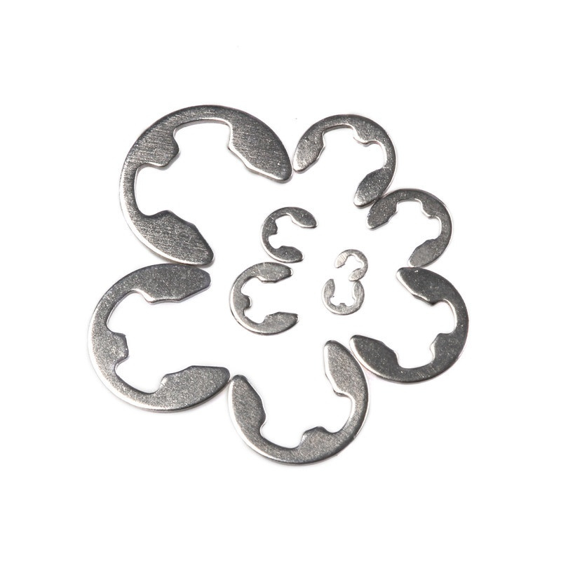 แหวนล็อคเกือกม้า E-Clip E Type External Retaining Ring Stainless M1.2 ...