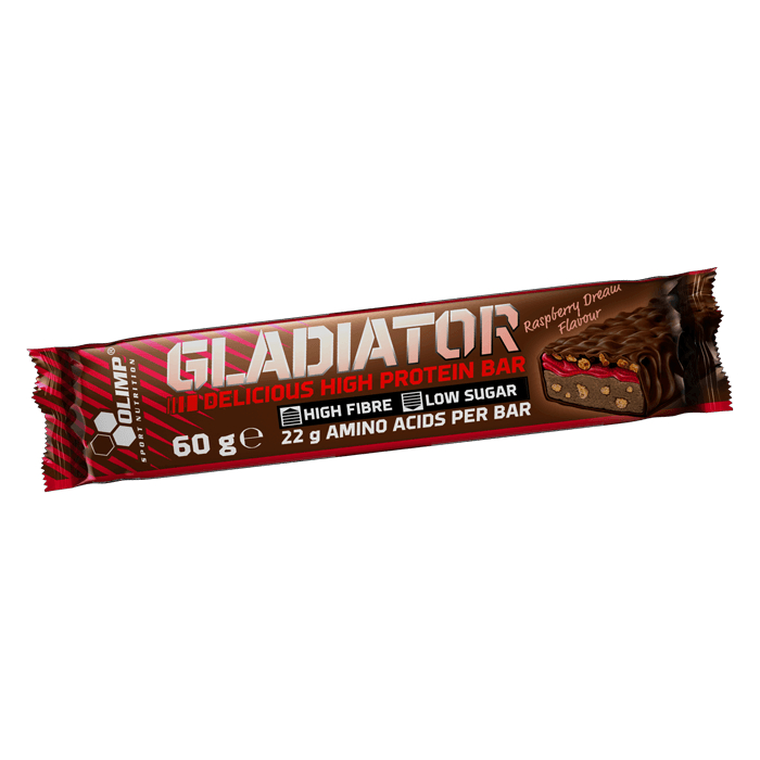 Olimp Gladiator Protein Bar - 60g จำนวน 5 แท่ง ขนมโปรตีนอัดแท่งแสนอร่อย ...