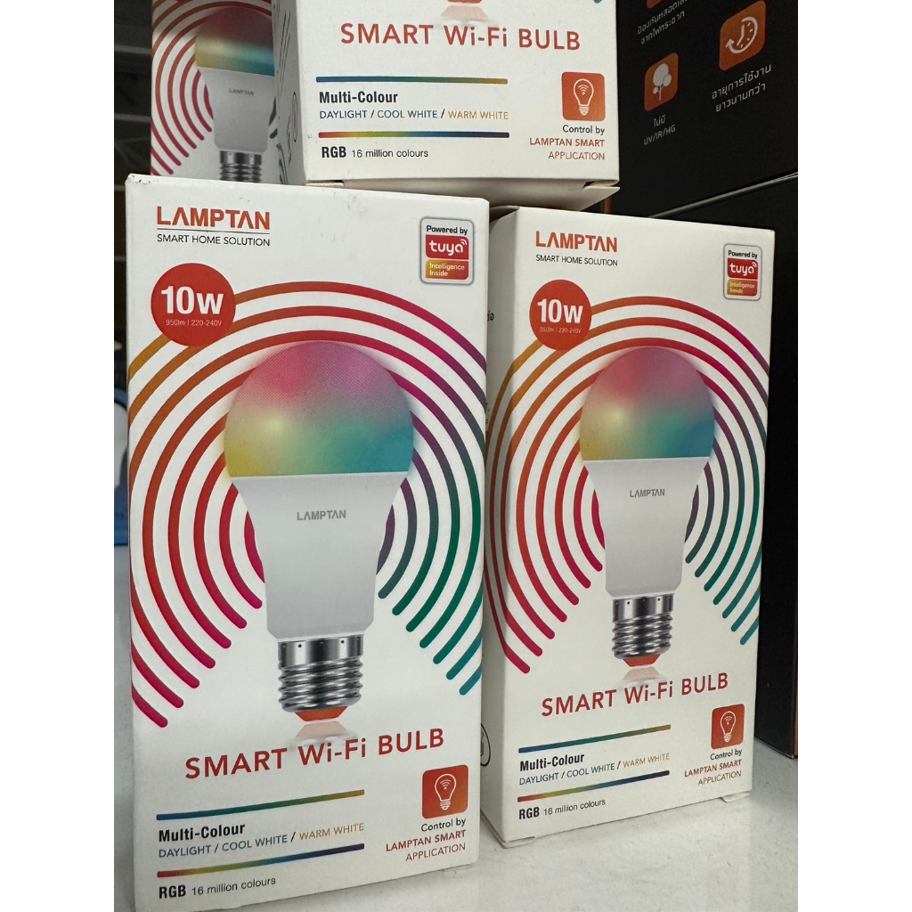LAMPTAN หลอดไฟ LED WiFi Bulb RGB Multi-Colour 10W แลมป์ตั้น รุ่น SMART ...